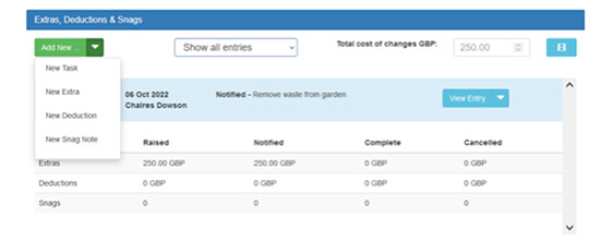 Change Management - Tracking Extras on Building Projects
